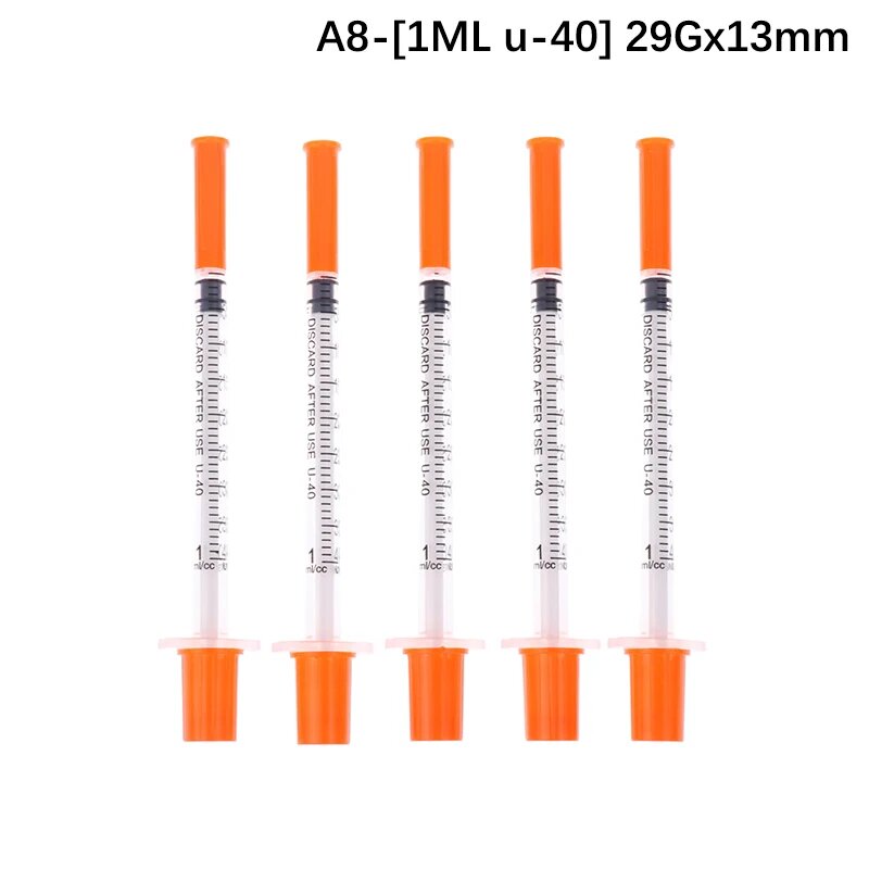 Одноразовые шприцы 1мл U-40 29G 13мм, A8, 5 шт