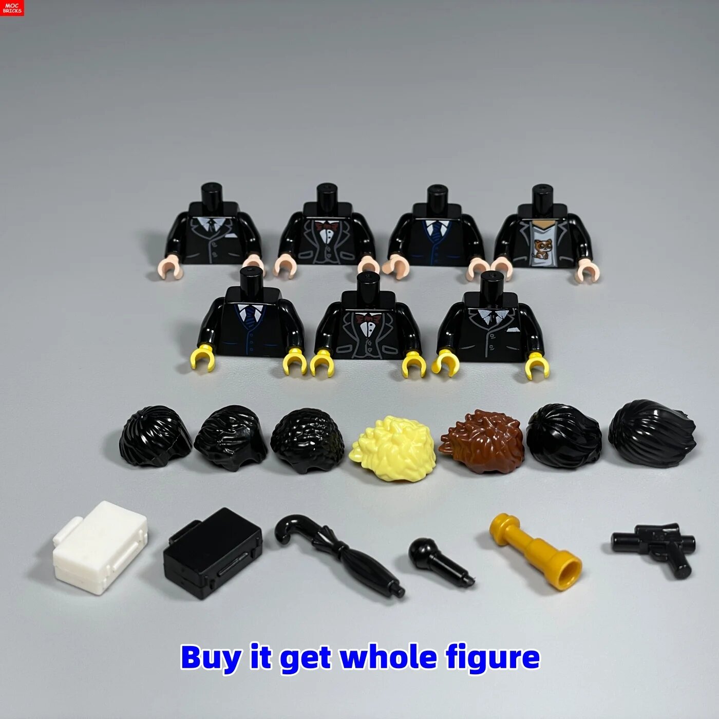 MOC BRICKS Фигурки из блоков для детей Черный, NO.25