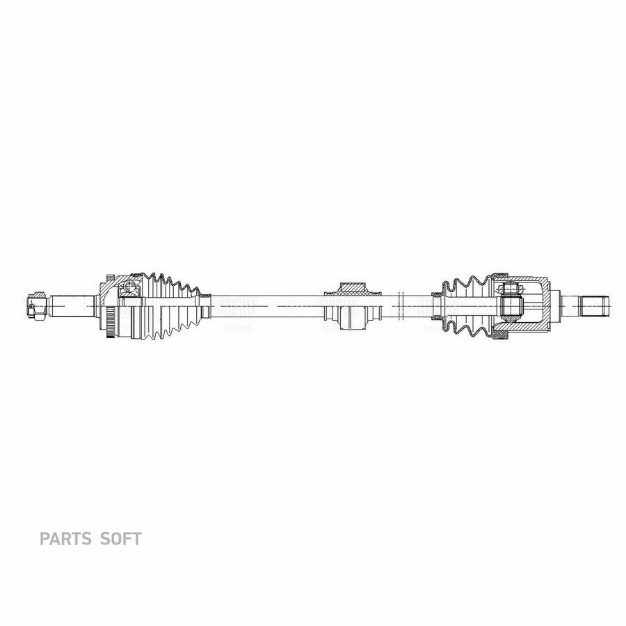 TRIALLI AR 0808 Привод для а/м Hyundai i30 FD (07-) 1.4i/1.6i 5MT (перед. прав.) (AR 0808)