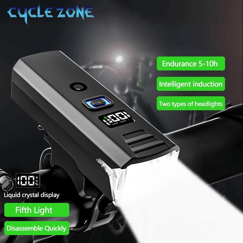 Велофонарь Cycle Zone, Digital Display, USB-C — фото 1