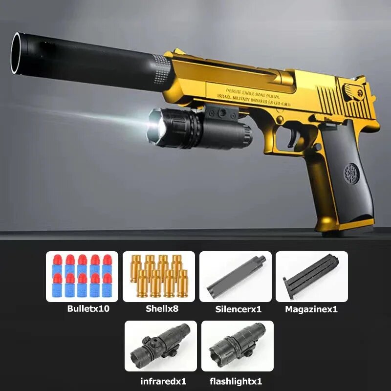 Игрушечный пистолет Desert Eagle, цвет B, с подсветкой