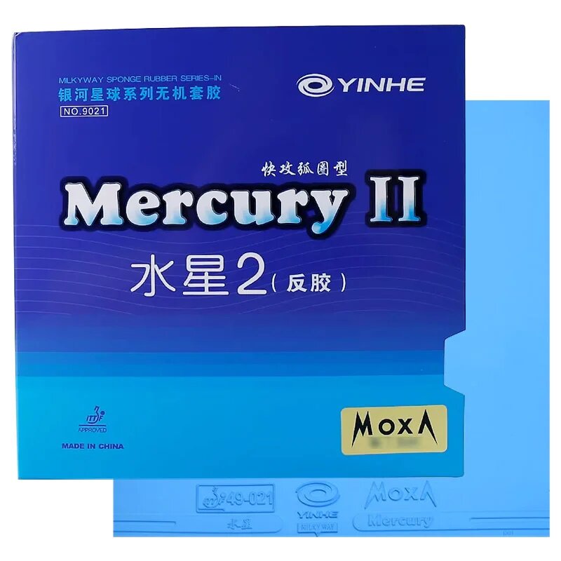 Накладка для настольного тенниса YINHE Mercury 2 Blue, липкая, с губкой средней жесткости