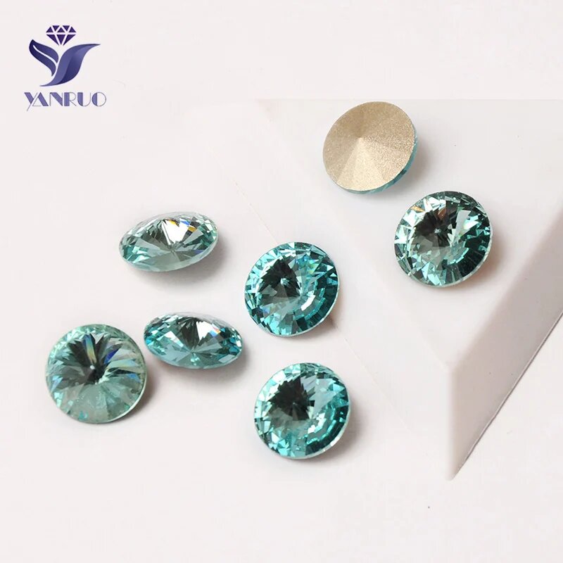Стразы YANRUO 18 мм, Aquamarine, 5 шт.