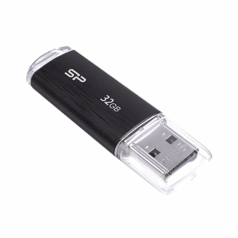 Флеш-карта Silicon Power Ultima U02, 32 гб, USB 2,0, черная (SP032GBUF2U02V1K)