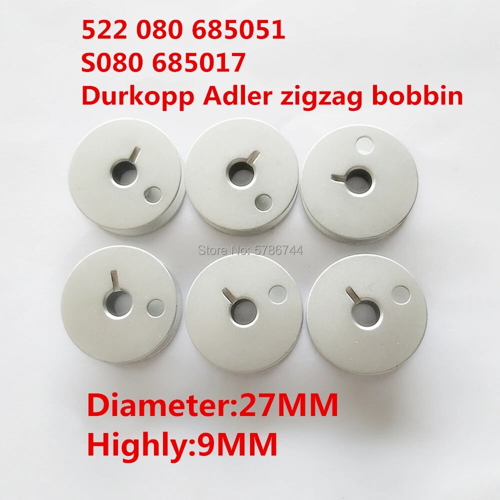 Бобины Durkopp Adler Zigzag 27x9 мм, сталь, белый