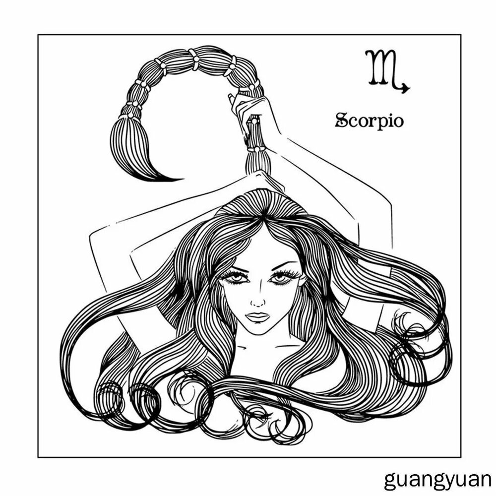 Женская серия Constellation С Прозрачной Печатью, Украшающей Счет Для Рук-Scorpio