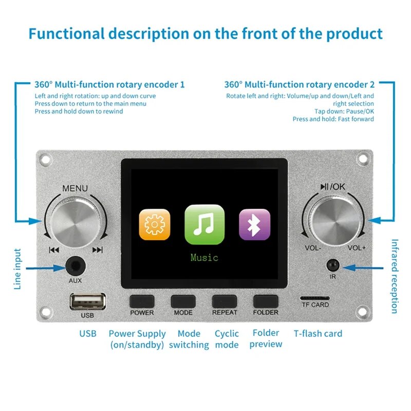 MP3-плеер Bluetooth TFT экран 2.8 дюйма