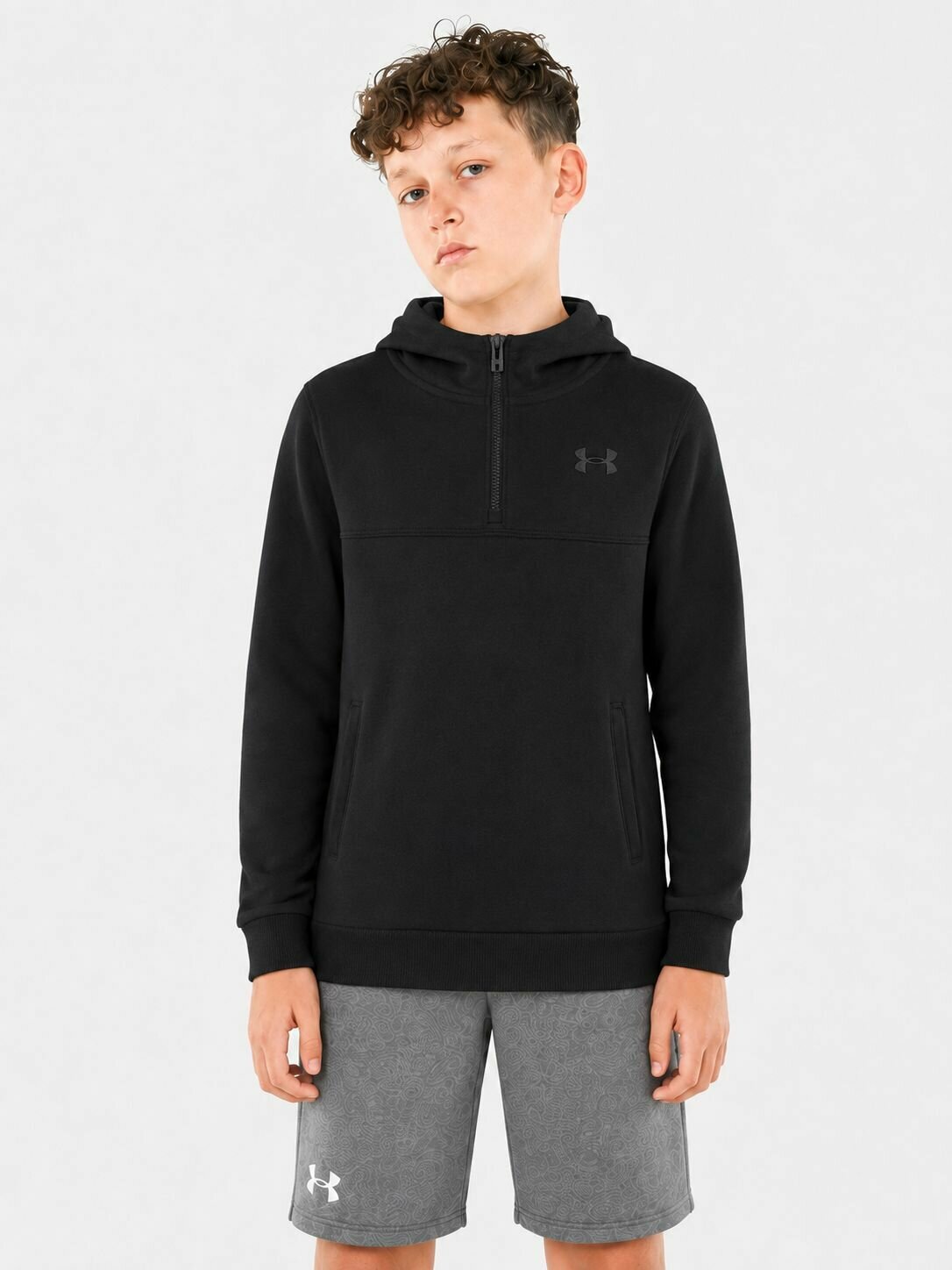 Джемпер UA RIVAL LW 1/4 ZIP HOODIE