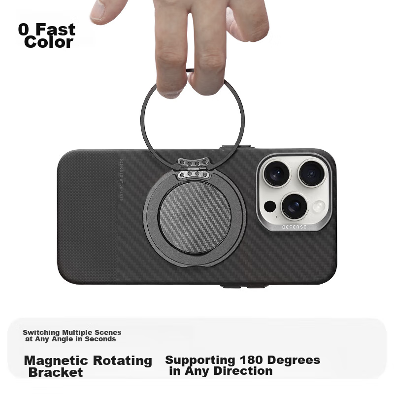 DEFENSE Magnetic Phone Stand, Compatible with Apple, Huawei, Xiaomi, Universal Magnetic Ring Stand, Rotating, Extendable, Foldable, Multifunctional Phone Holder, Car And Bedside Stand, Classic Model