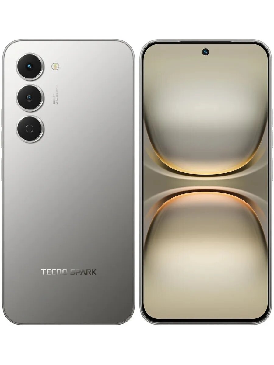 Смартфон Tecno Spark 40 Pro 8 ГБ/256 ГБ Серый Ростест, NFC, экран 6.78" AMOLED, камера 50 Мп — фото 1