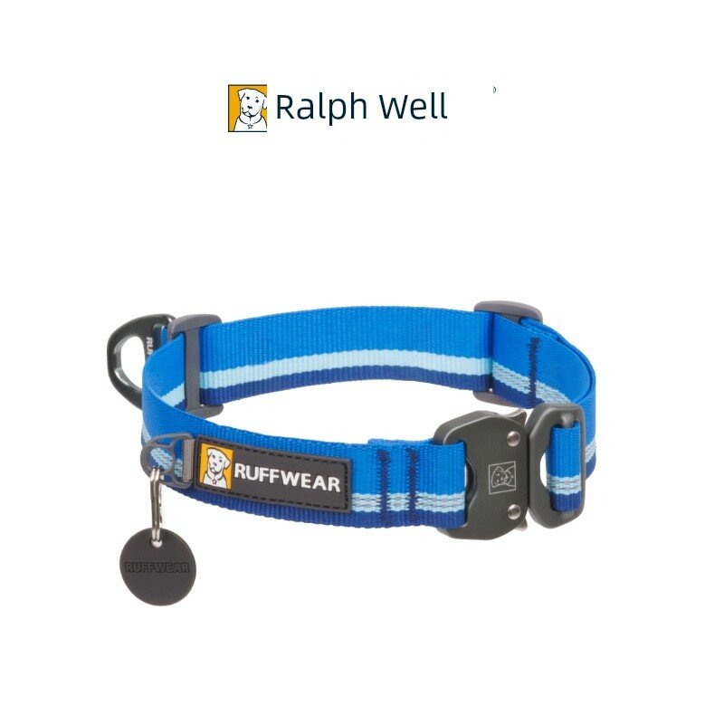 Ruffwear ошейник для средних и крупных собак цвет чернильный бассейн размер L подходит на шею 51-66 см натуральная кожа
