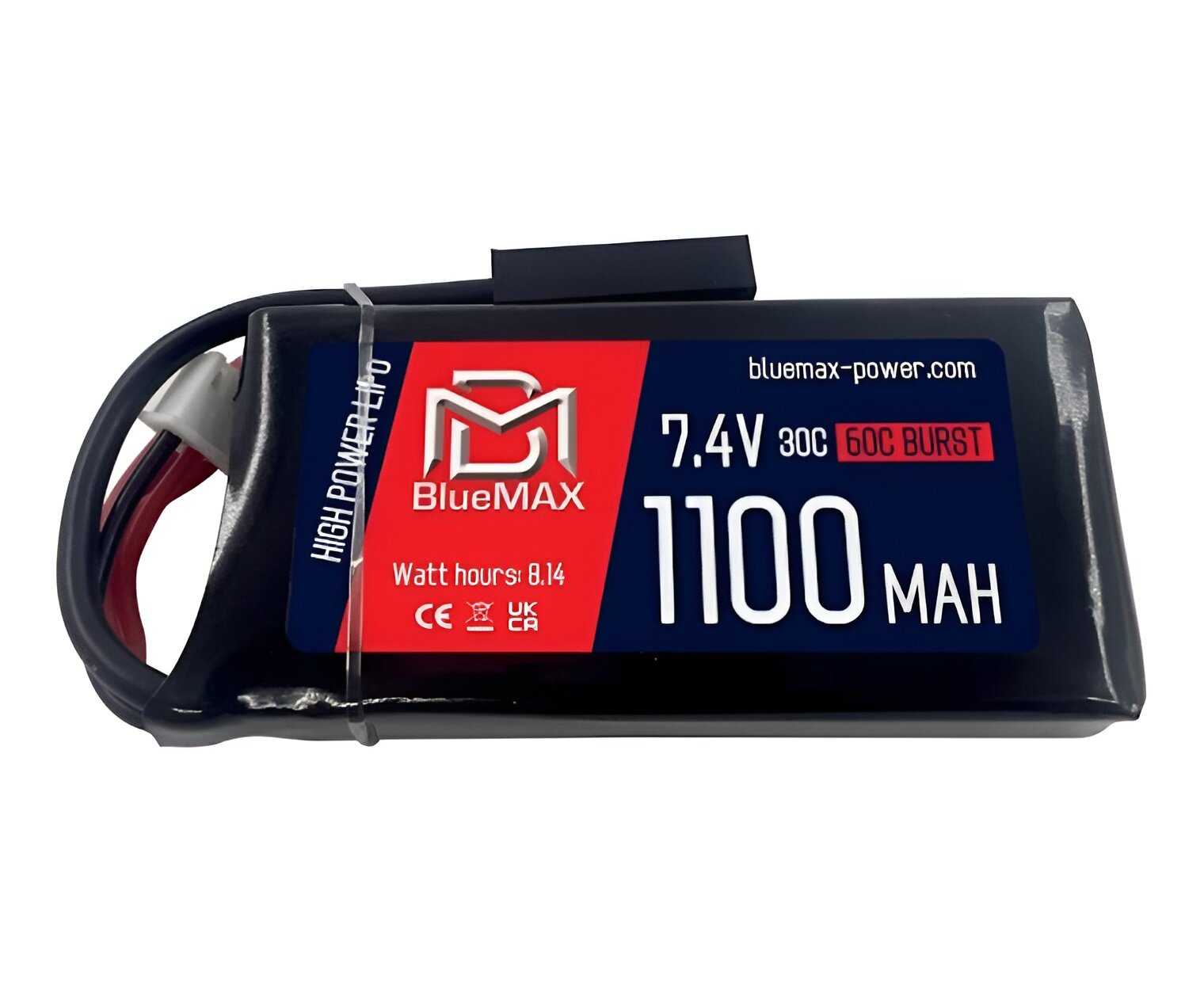 Аккумулятор BlueMAX Li-Po 7.4V 1100mah 30C mini Brick, 72x34x11 мм