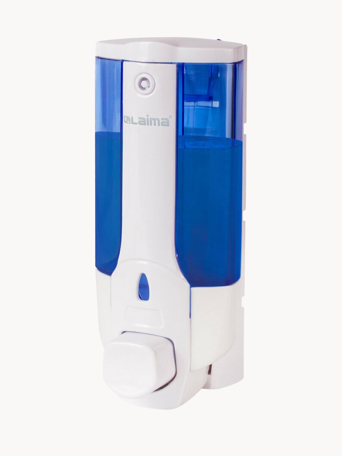 Диспенсер для жидкого мыла LAIMA, наливной, 0,38 л, белый (тонированный), ABS пластик, 603921