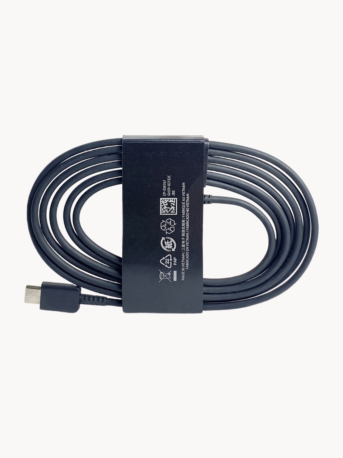 Кабель Type-C to Type-C (45W, 1.8M) для Samsung XE525QEA Galaxy Chromebook 2 360 (EP-DW767JWE), (цвет: Black)