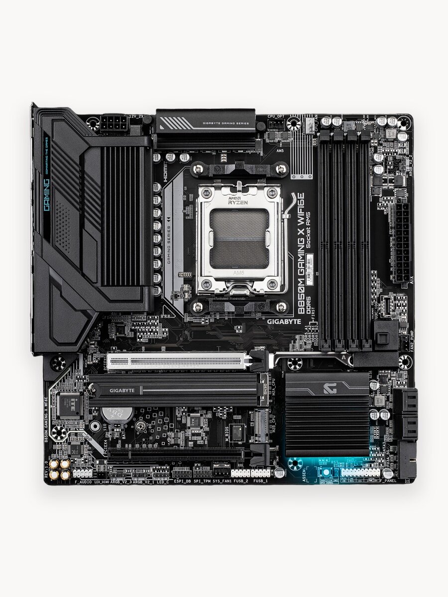 Материнская плата Gigabyte B850M GAMING X WF6E Socket AM5 AMD B850 4xDDR5 mATX AC`97 8ch(7.1) 2.5Gg