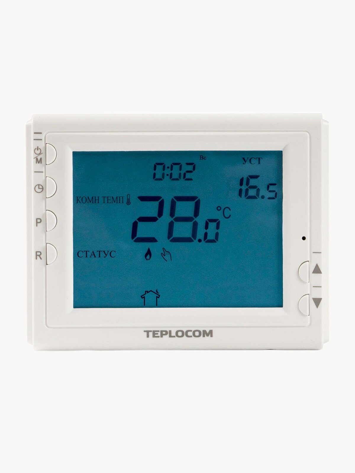 Программируемый терморегулятор / термостат 220В TEPLOCOM TS-Prog-2AA/8A на батарейках