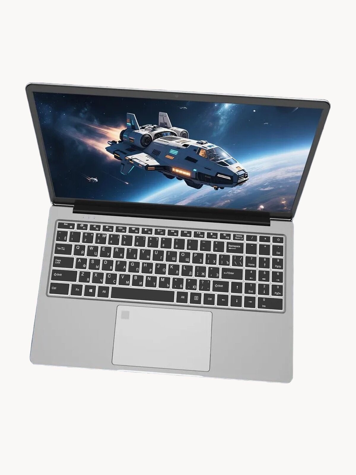 Ноутбук игровой 15.6 для учебы и работы, Windows 11, Intel N95, 16ГБ,1024GB, IPS Серебряный Российская клавиатура