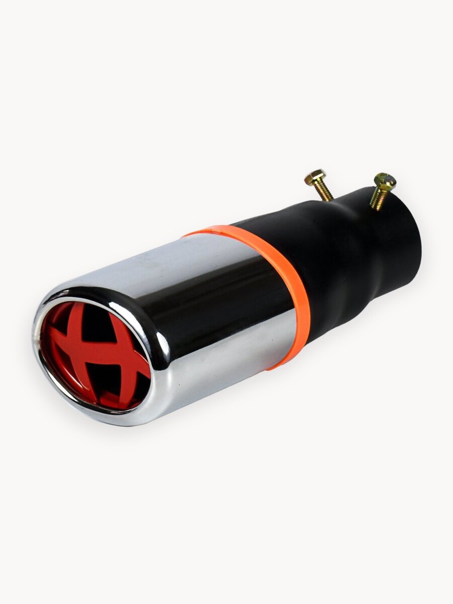 Насадка на глушитель металл длина 180 диаметр 85х65 (овал)