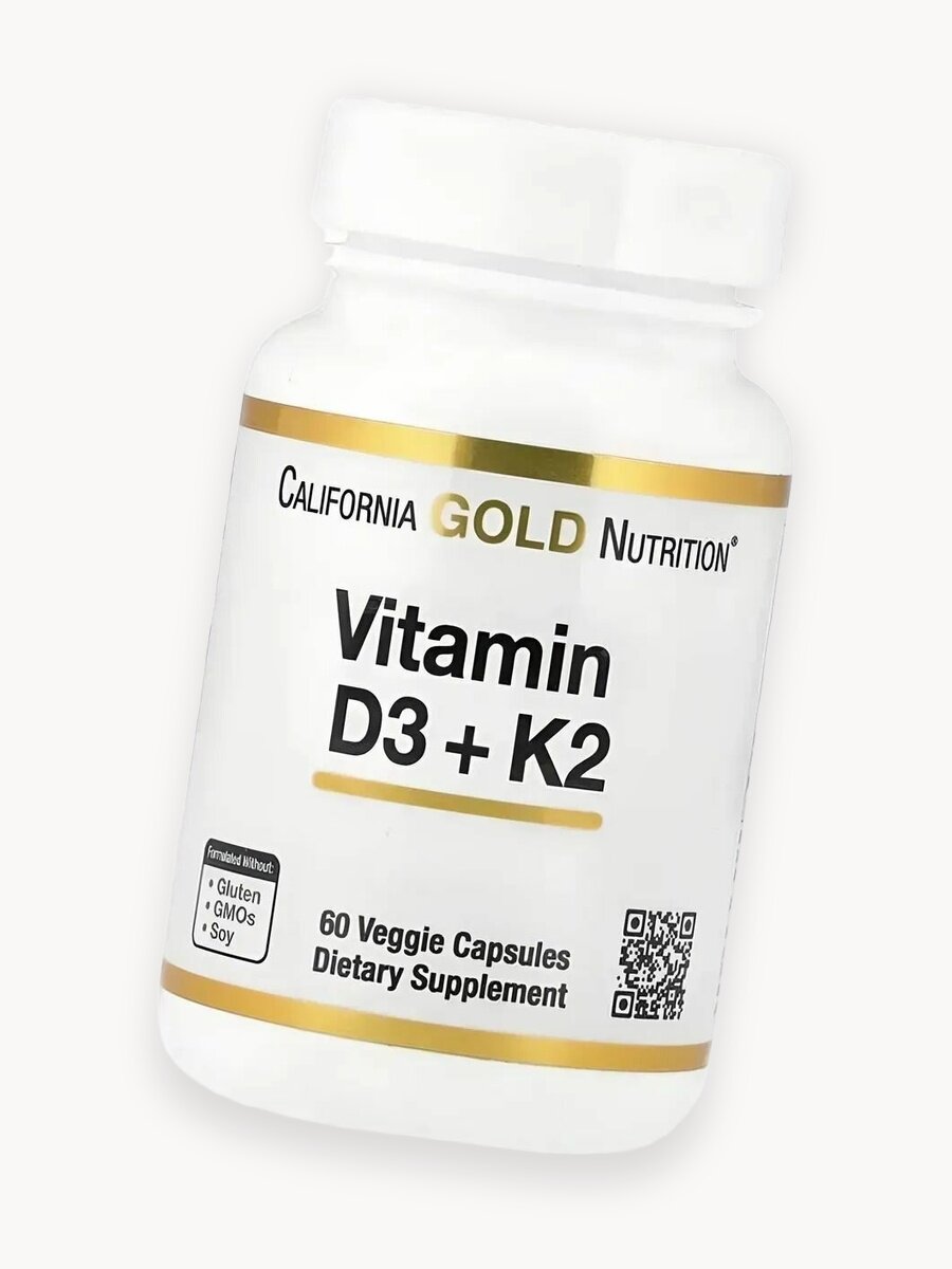 Витамин D3 + K2 для иммунитета, красоты и здоровья 60 капсул