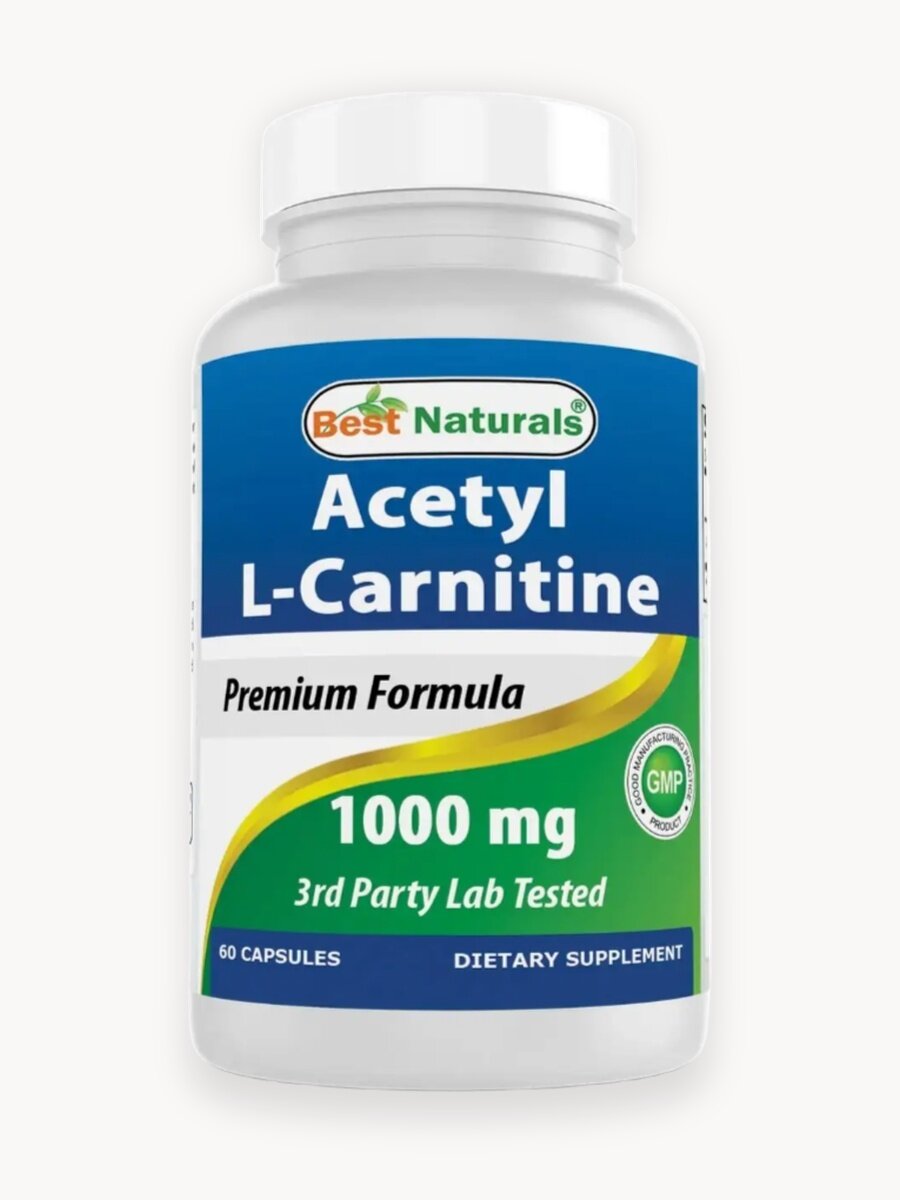 Добавка Best Naturals L-Carnitine, для похудения, восстановления и энергии, 60 капсул