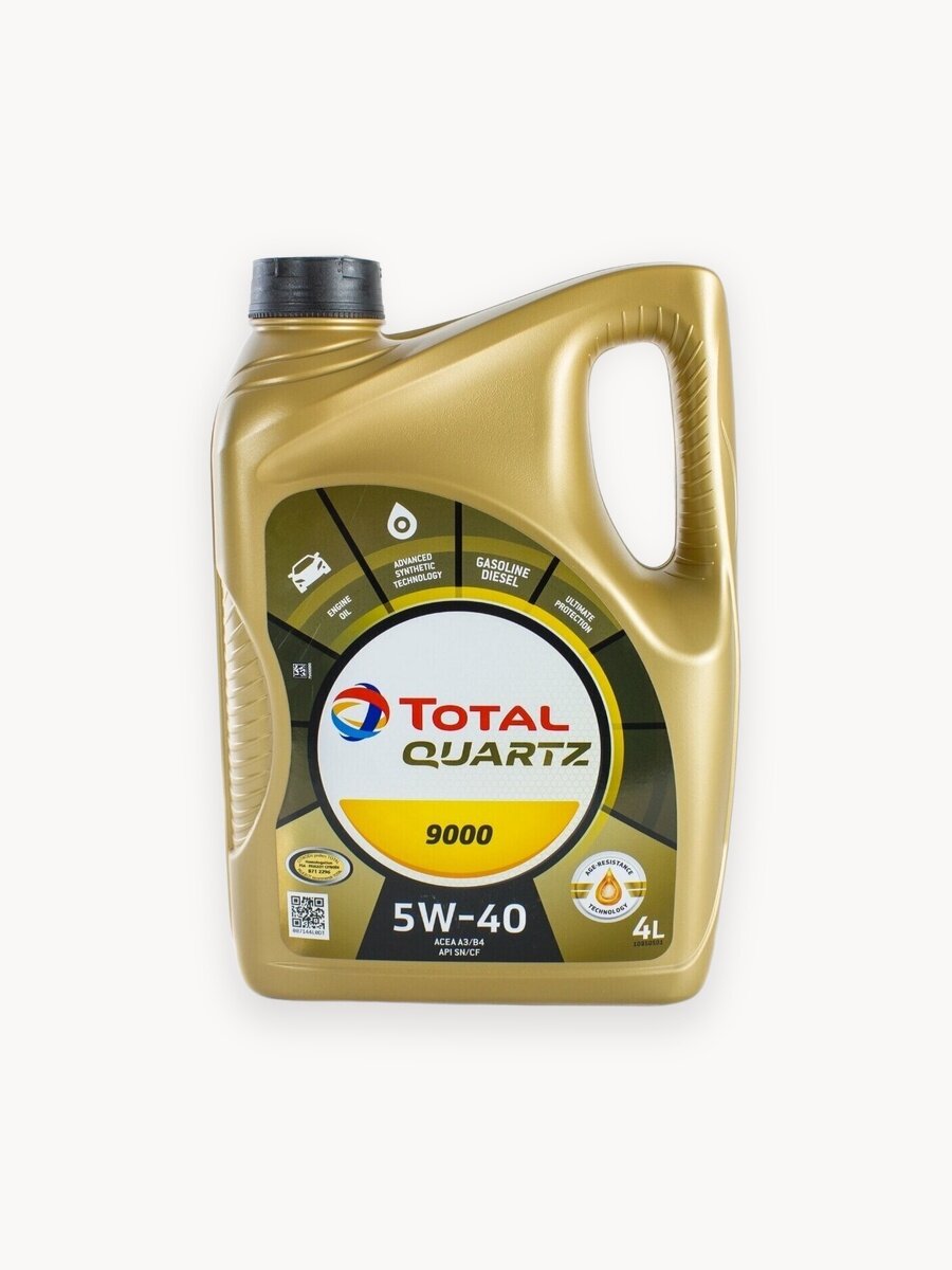 Синтетическое моторное масло TOTAL Quartz 9000 5W40, 4 л, 1 шт.