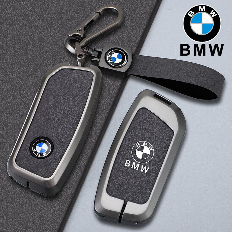 Чехол для ключа BMW B-Style с четырьмя кнопками в форме рожка для 5-й серии, 7-й серии, 3-й серии, X1, X5, X7 в цвете