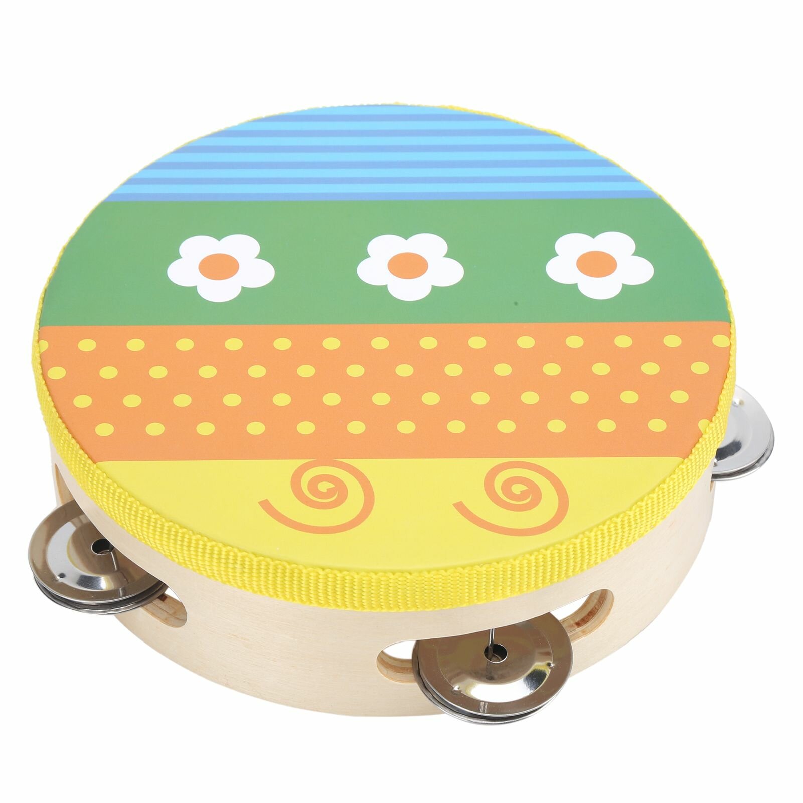 6-дюймовый детский бубен яркий цвет мягкая ручная игрушка-бубен для детей малышей