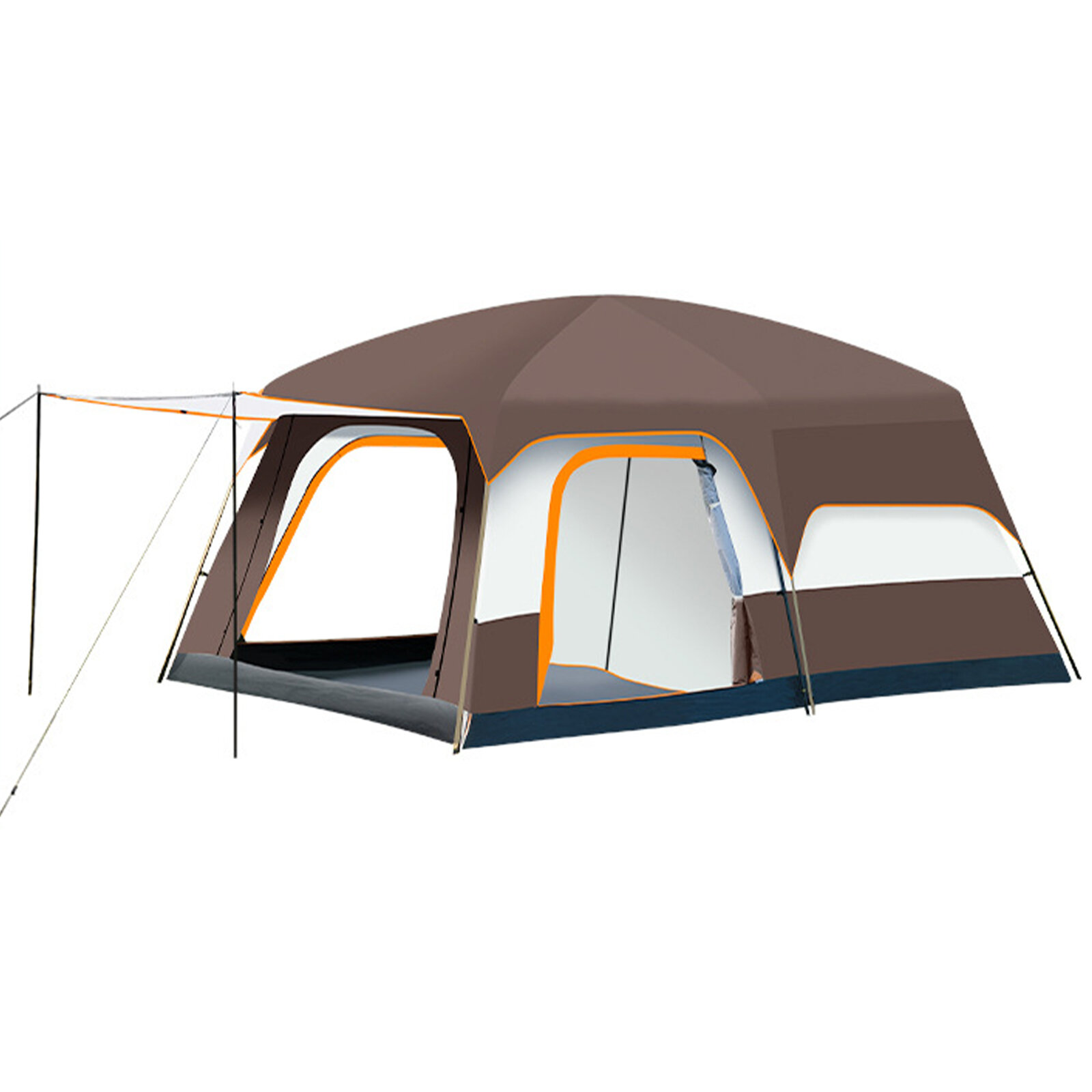 Палатки для кемпинга Семейные палатки с комнатами 4-12 человек Водонепроницаемые Две спальни и одна гостиная Цвет: Бежевый/Оранжевый/Синий/Кофейный/Темно-зеленый (Выбор) Размеры: S: 330x210x185cm, M: 380x260x185cm, L: 430x305x200cm Материал стоек: