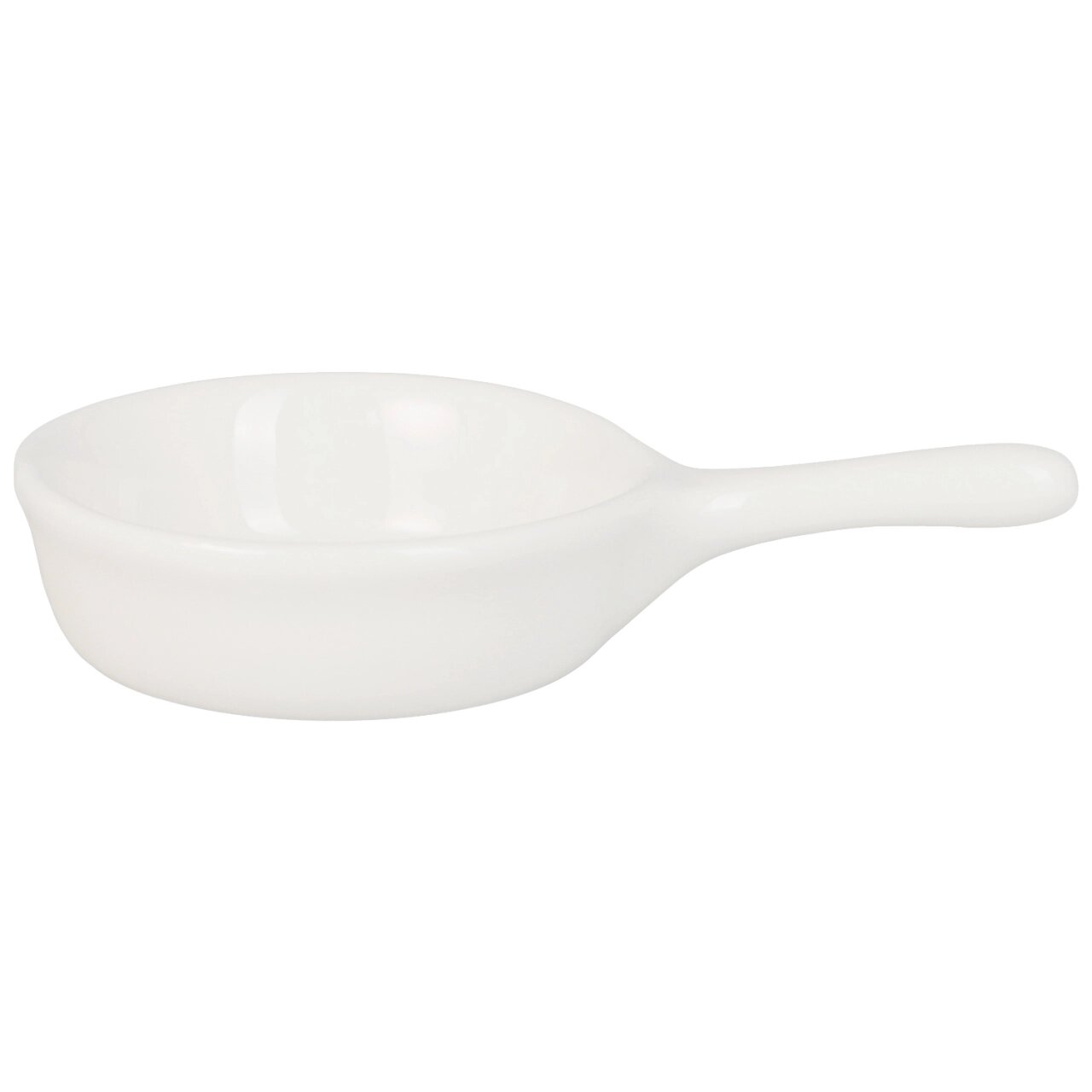 Домовой соусник с ручкой из фарфора, размер 12.5х7.5х3.5 см, классическая сервировка