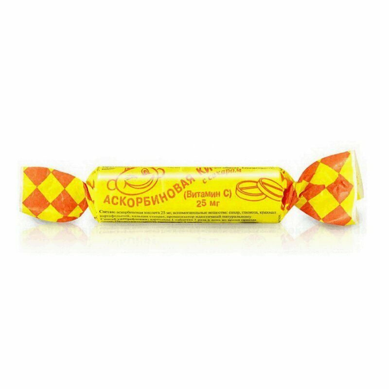 Аскорбиновая Кислота С Сахаром Таб.№10 Апельсин