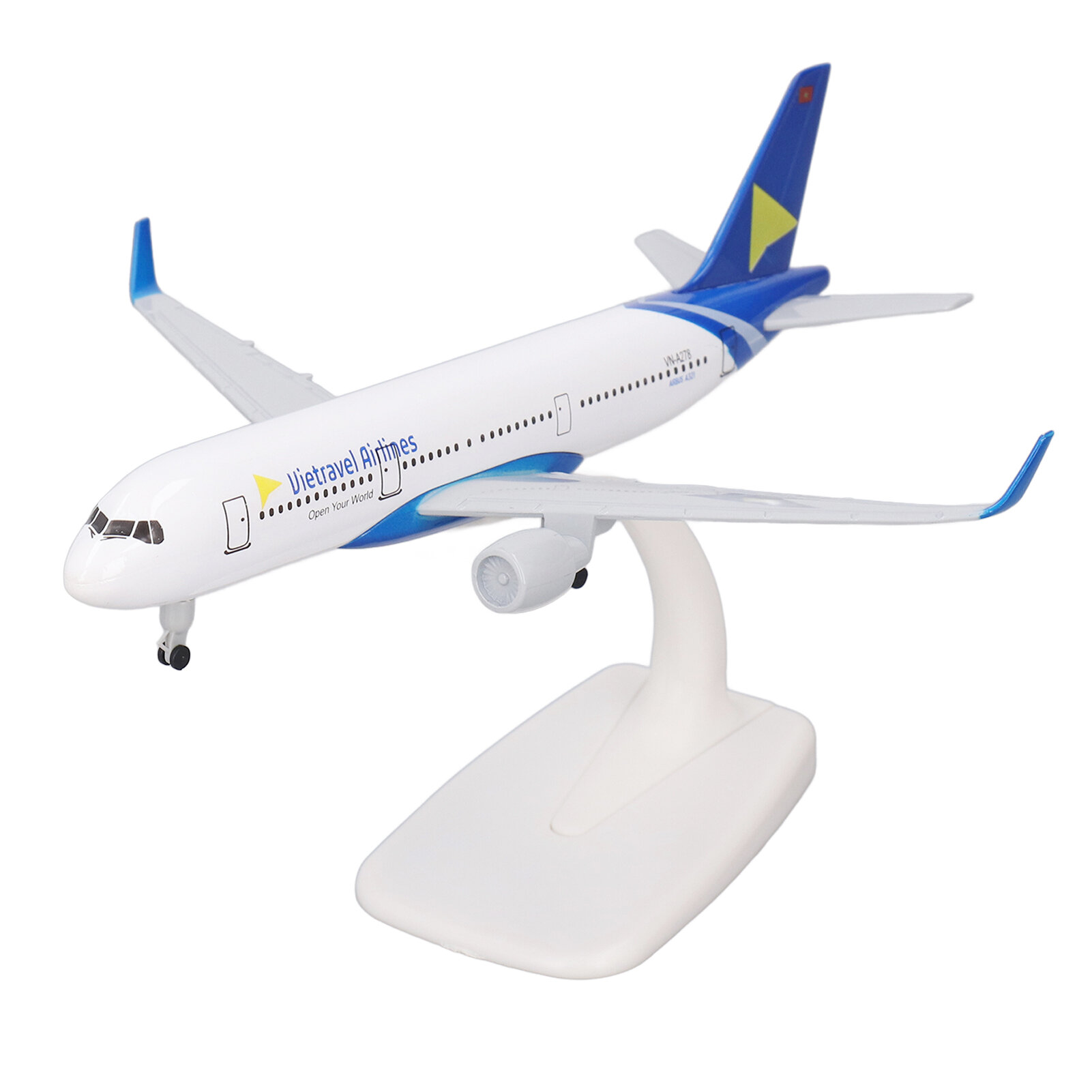 Модель самолета 18,4x16,7 см, прочная модель самолета из сплава, игрушка с шасси для украшения коллекции, реалистичный масштаб, идеальный подарок для любителей авиации и любителей