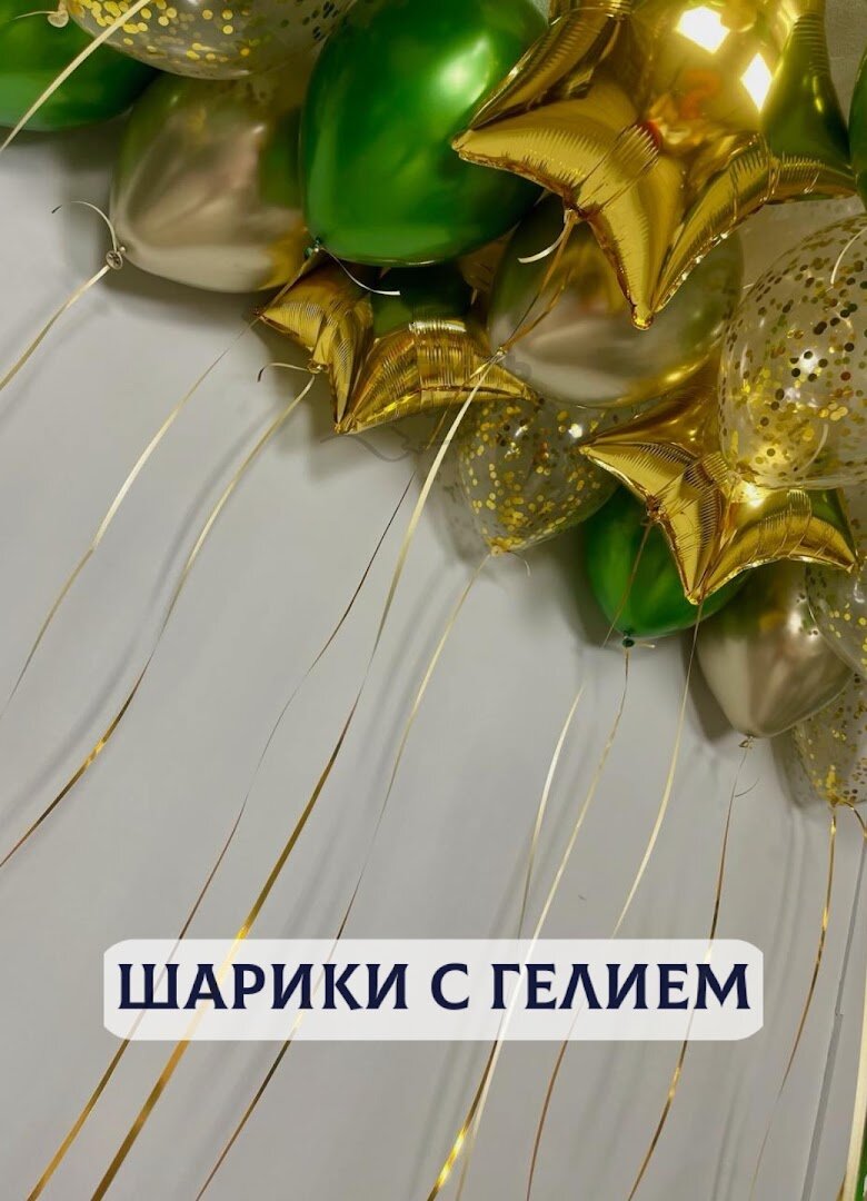 Воздушные шары с гелием, шарики воздушные "Шары под потолок" №1813