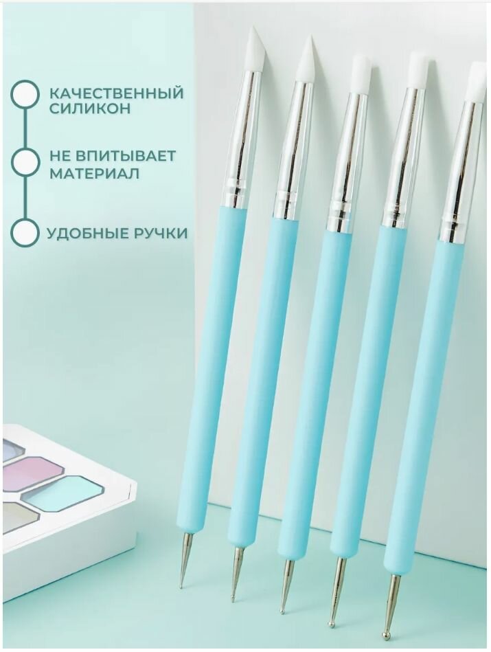 Набор стеков для лепки из глины и пластилина, 5 металлических инструментов для точного моделирования и творческих проектов, подходит для детей и взрослых