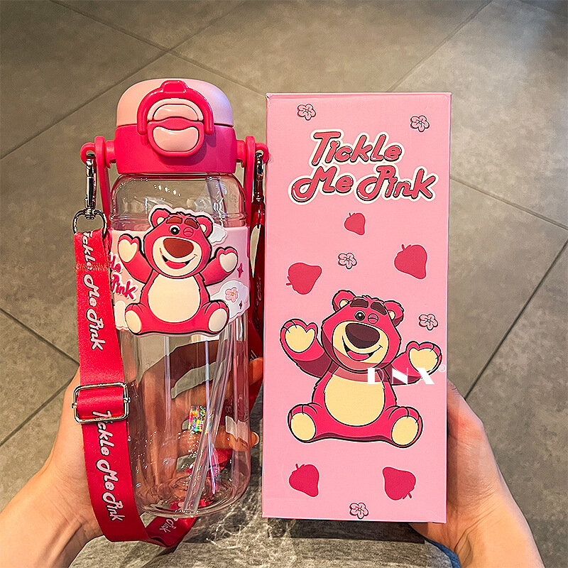 Новая чашка Stitch из соломы, высококачественная портативная пластиковая чашка для воды из тритана, большая емкость, двойная питьевая чашка для студентов