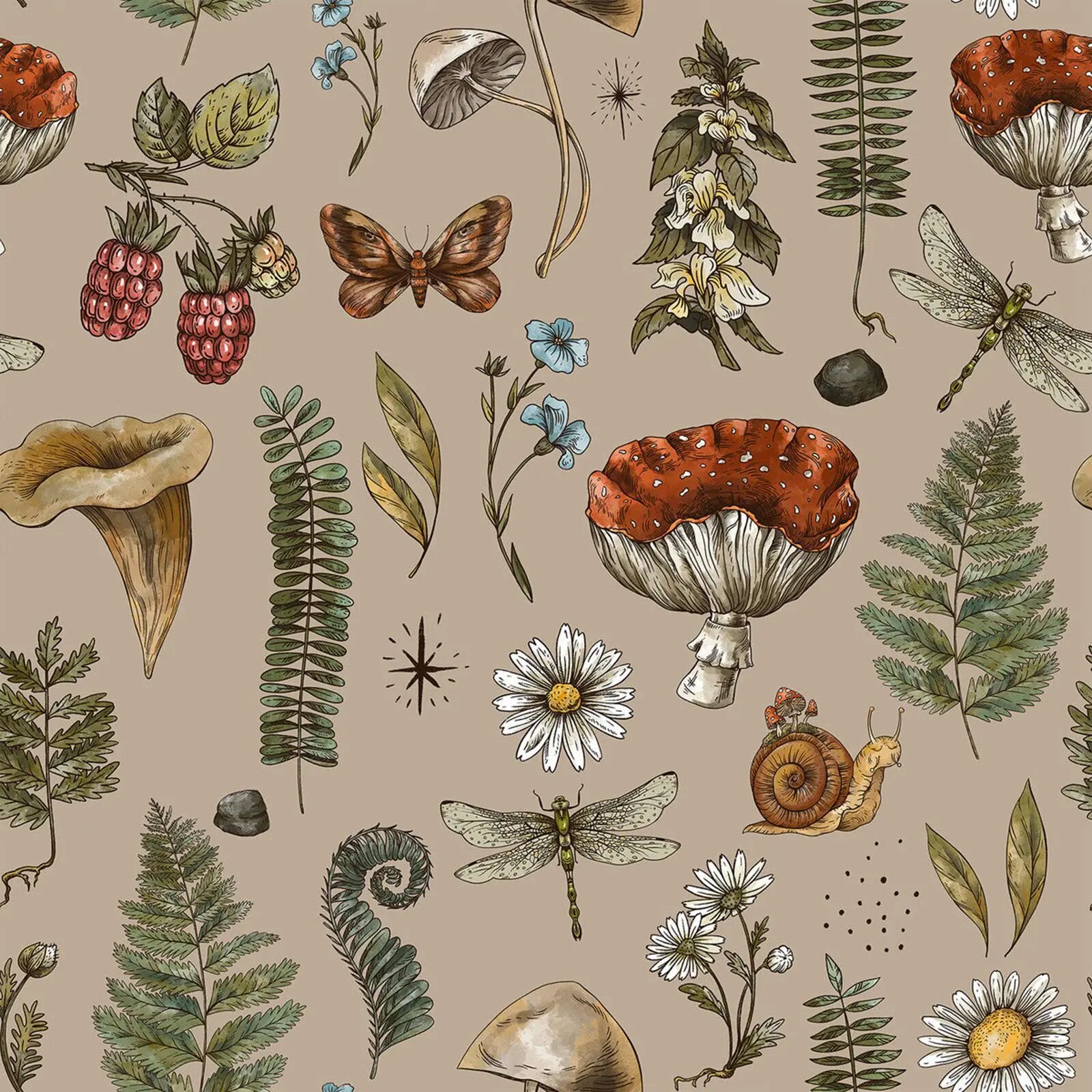 Обои Pixel&Wall Woodland Nature, цвет Tradition Un-paste
