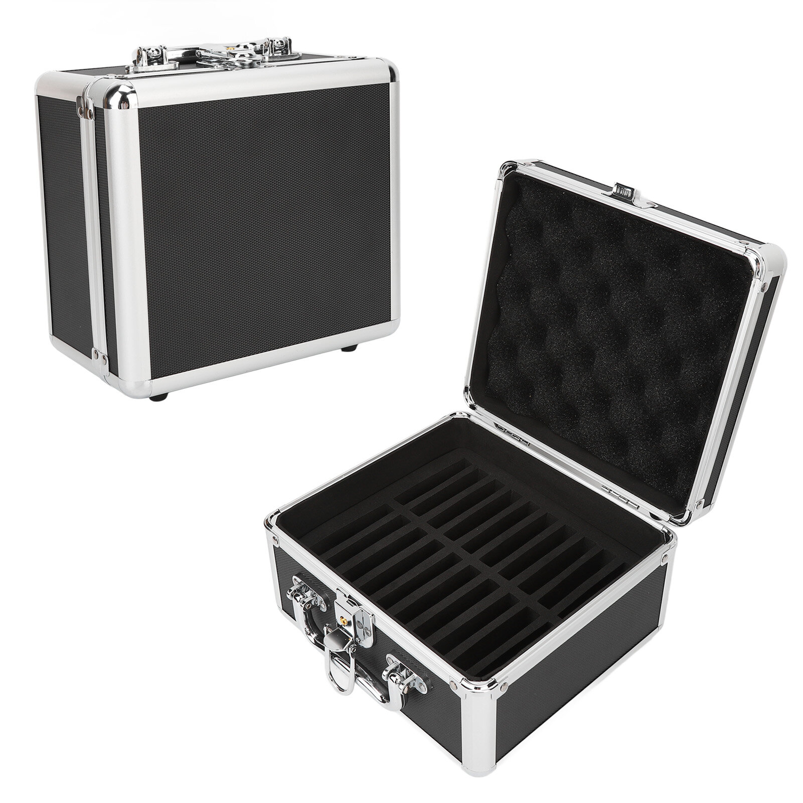 Коробка для хранения жестких дисков 2.5 дюйма 20 отсеков с двойной защитой convenient handle и замком для безопасности для дома и офиса (жесткий диск не включен)