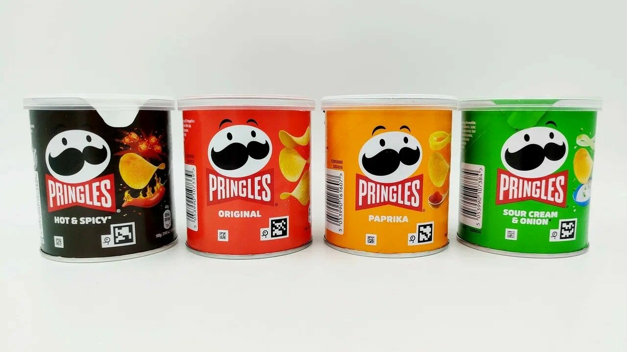 Картофельные чипсы Pringles Mix из четырех банок разного вкуса 4 х 40гр Польша