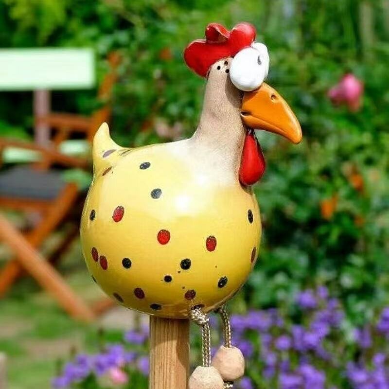 Садовая желтый фигура большой петух/Украшения для сада и дома/подарки
