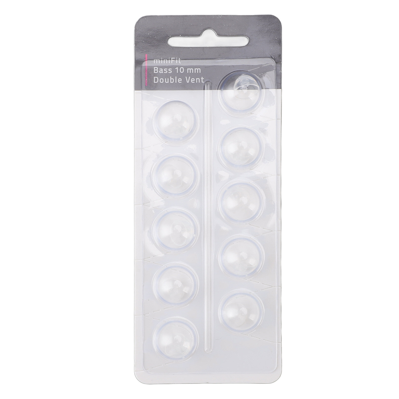 10 шт. Двухвентиляционных колпаков для басовых труб, однослойные силиконовые сменные колпаки для MiniFit, прозрачные, среднего размера 10 мм