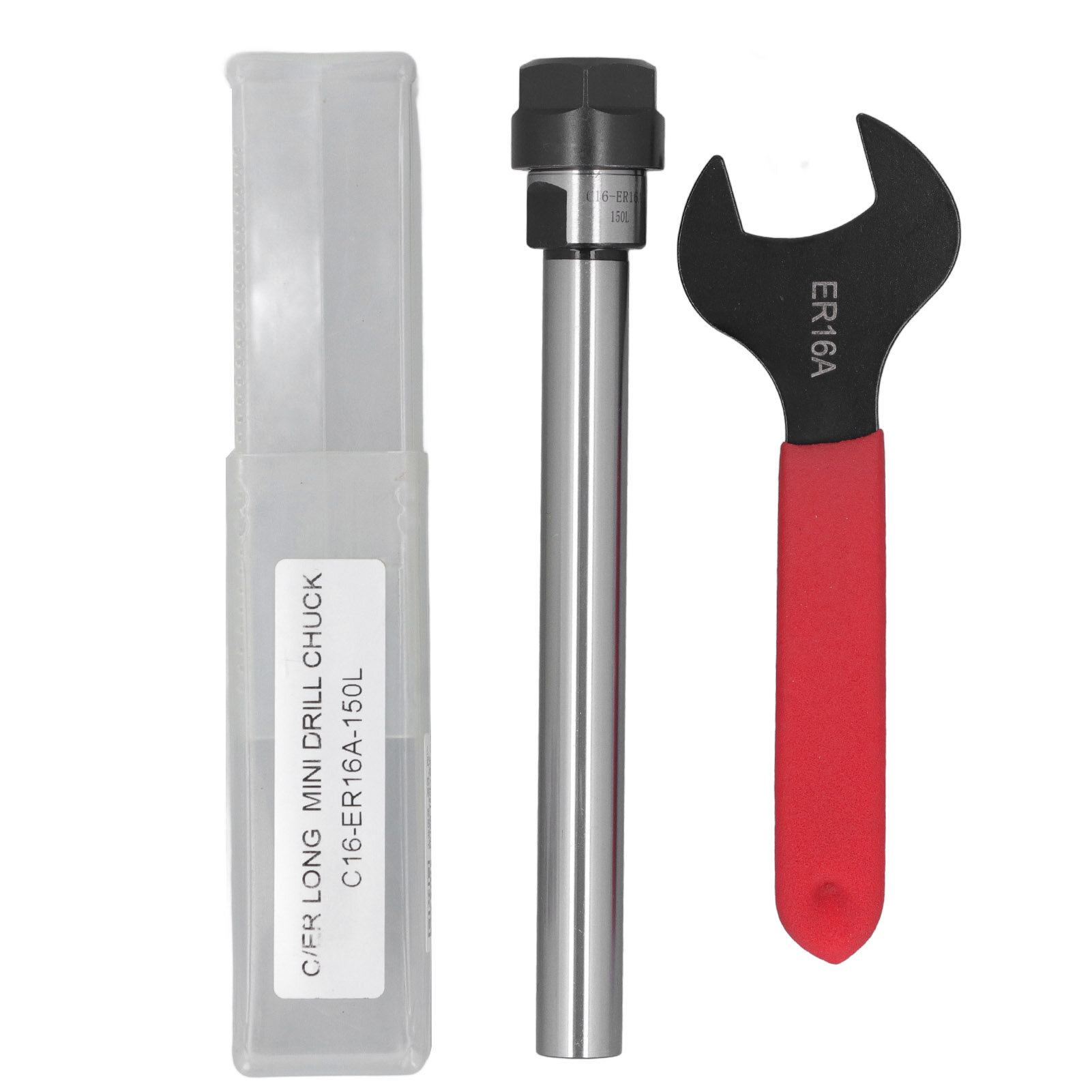 ER16A Удлинительный Патрон: 150мм, Марганцевая Сталь, Увеличенный Срок Службы - Быстрая Смена Инструмента с Ключом ER16A, Универсальный Держатель Цанги для Фрезерных и Токарных Станков с ЧПУ