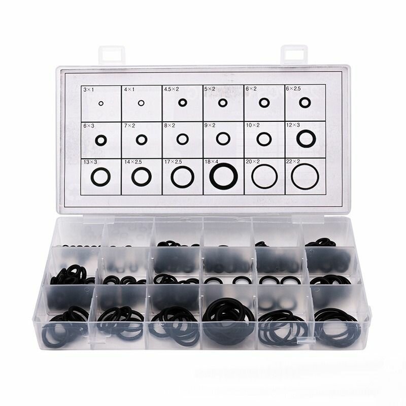 225 шт. Набор Уплотнительных Колец, Шайба Резинометаллическая, Круглое Сечение , Маслобензостойкое