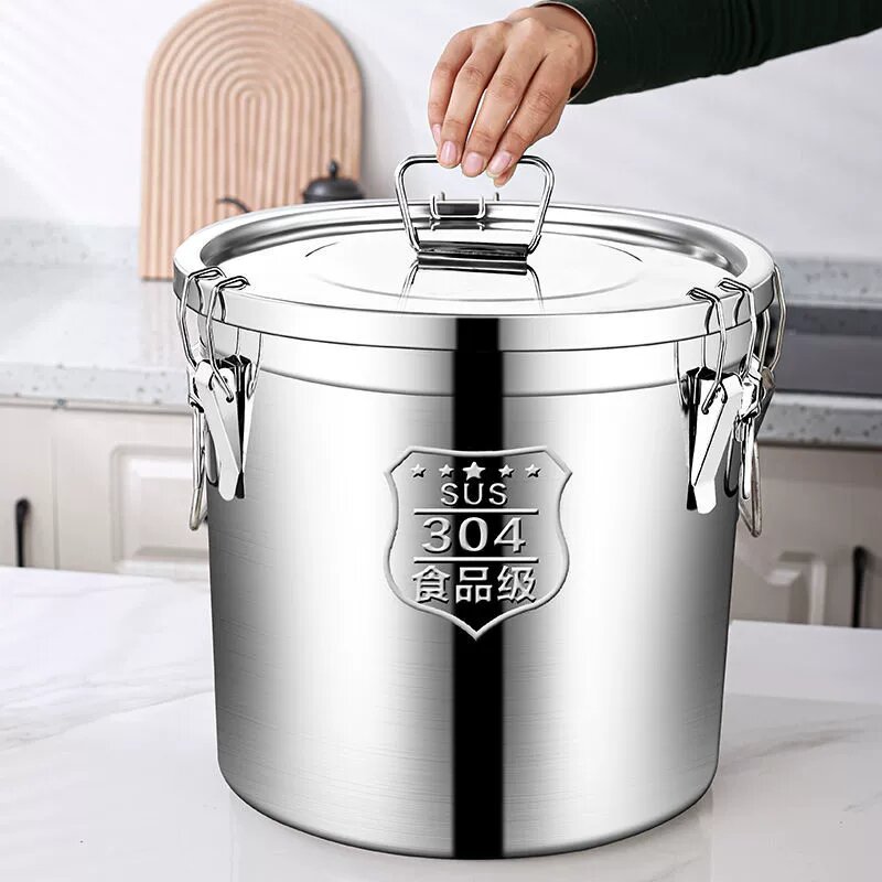 Продовольственный класс, Нержавеющая сталь, уплотнительная бочка, 21 л30*30CM