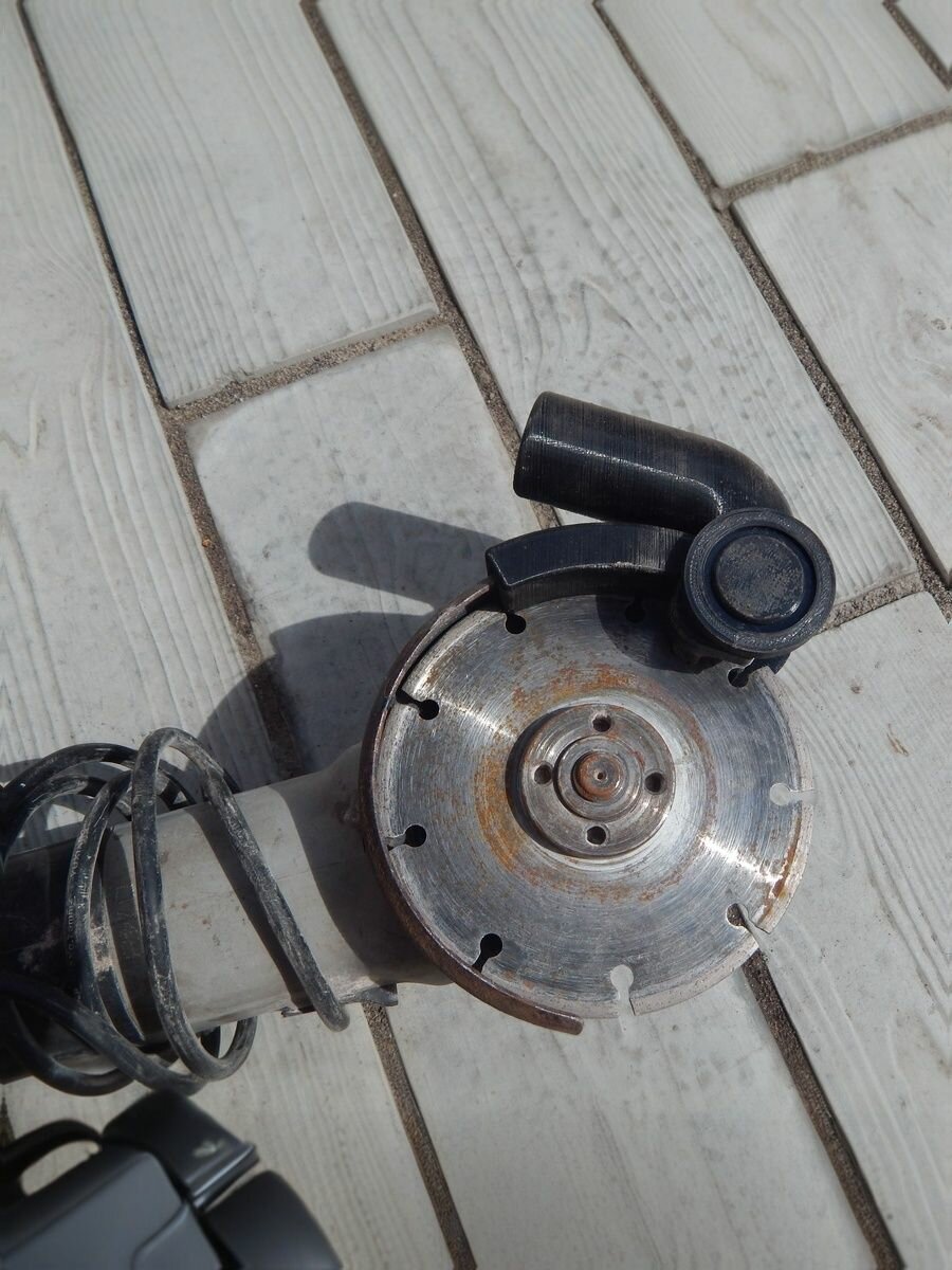 Пылеотвод, для болгарки и штробореза, ABS пластик, черный, 1 шт