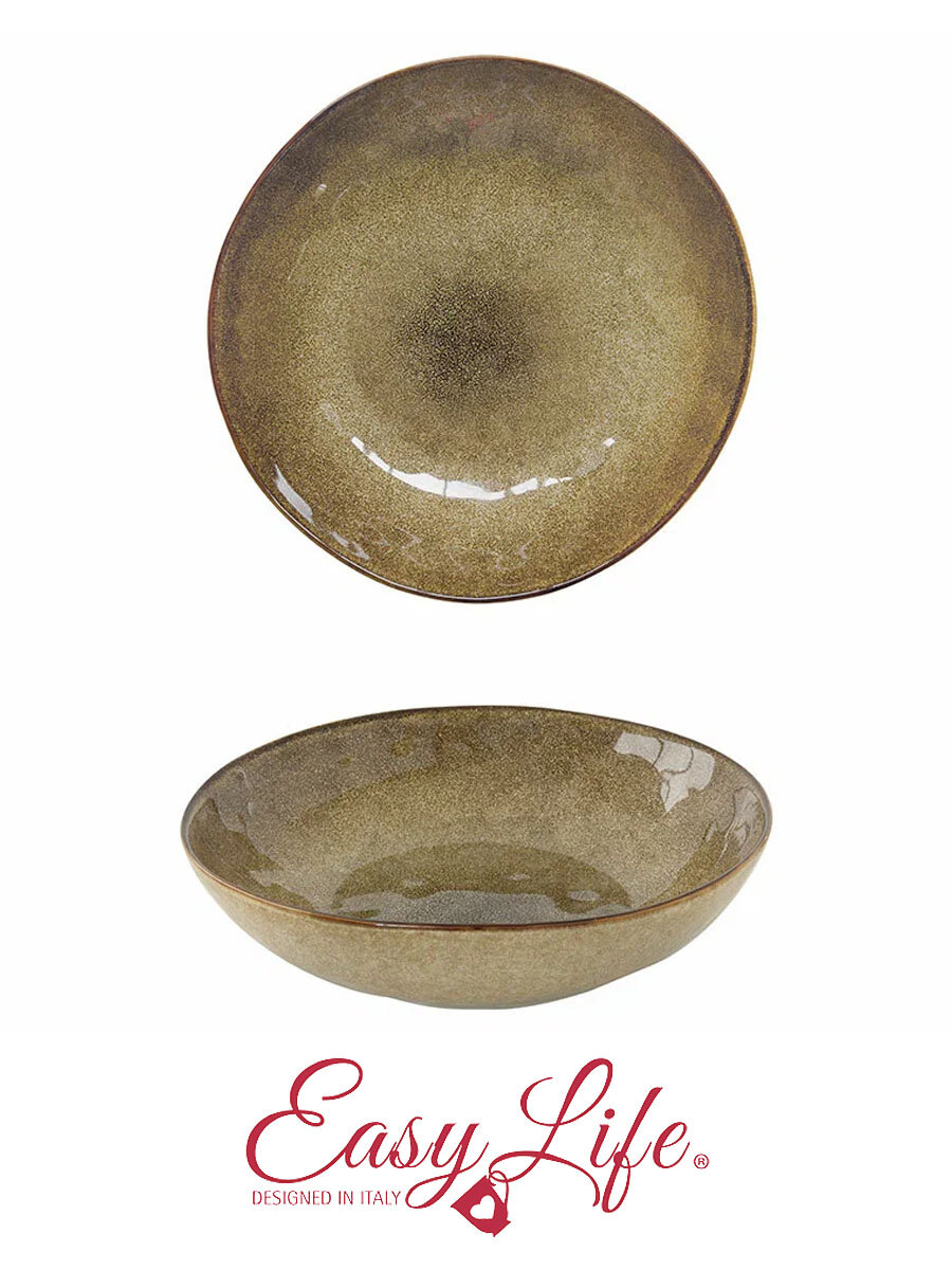 Тарелка суповая 21см Easy Life Genesis terra, керамика, бежевая