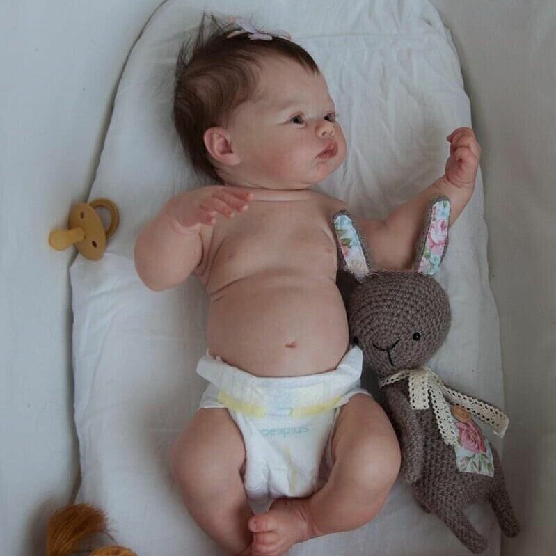 Виниловая кукла Reborn NPK, 18 дюймов, размер новорожденного, реальное изображение, волосы ручной работы с корнями, видны вены