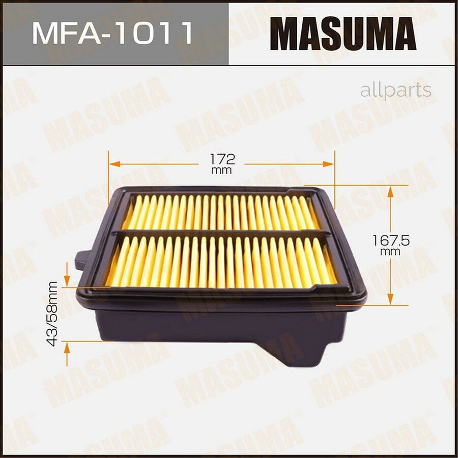 MASUMA MFA-1011 фильтр воздушный!\ Honda Jazz 1.2/1.4 02>