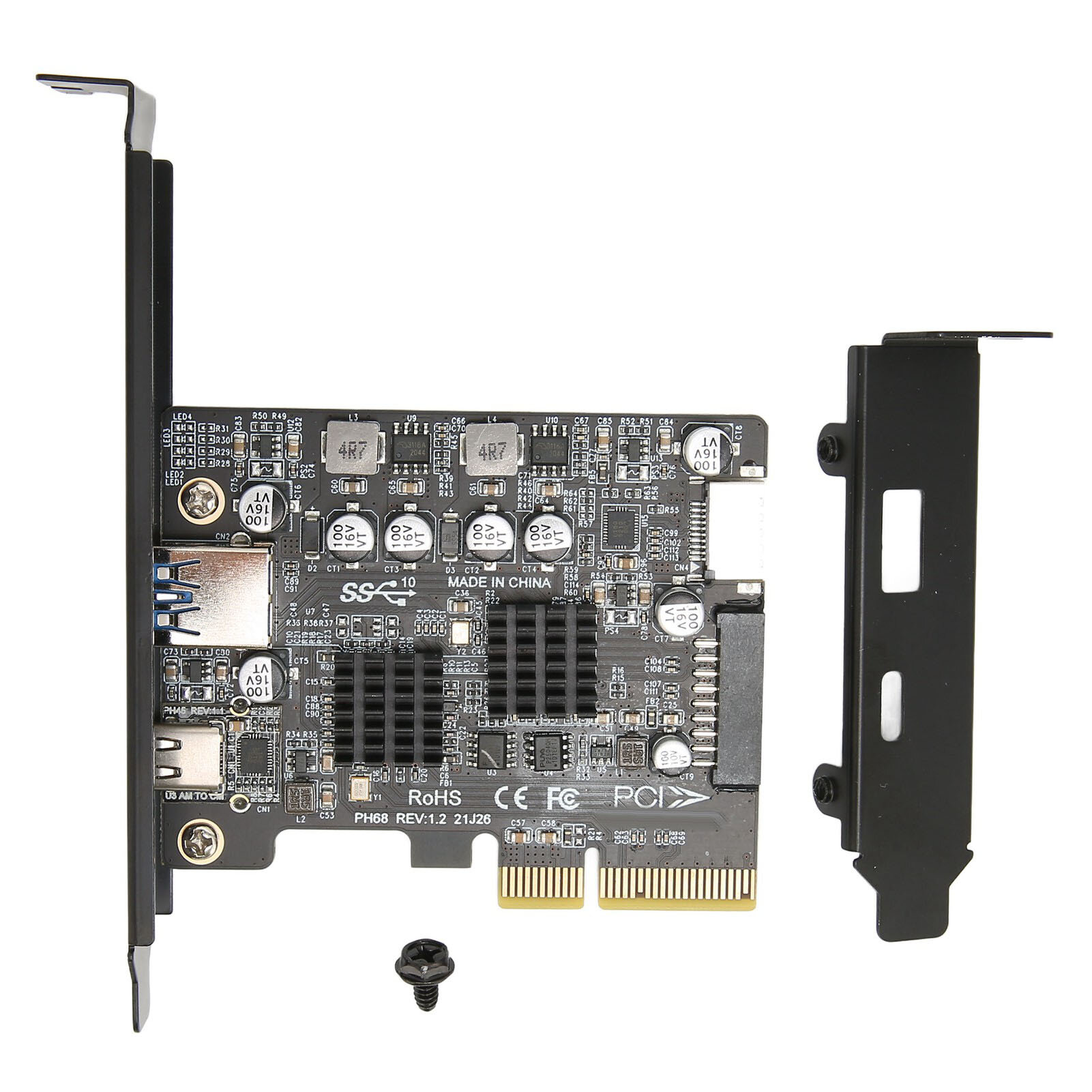Компьютерная карта PCI-E: PCI-E 3.0 в USB 3.0, скорость передачи 10 Гбит/с, карта расширения с полноразмерным интерфейсом PCI-E