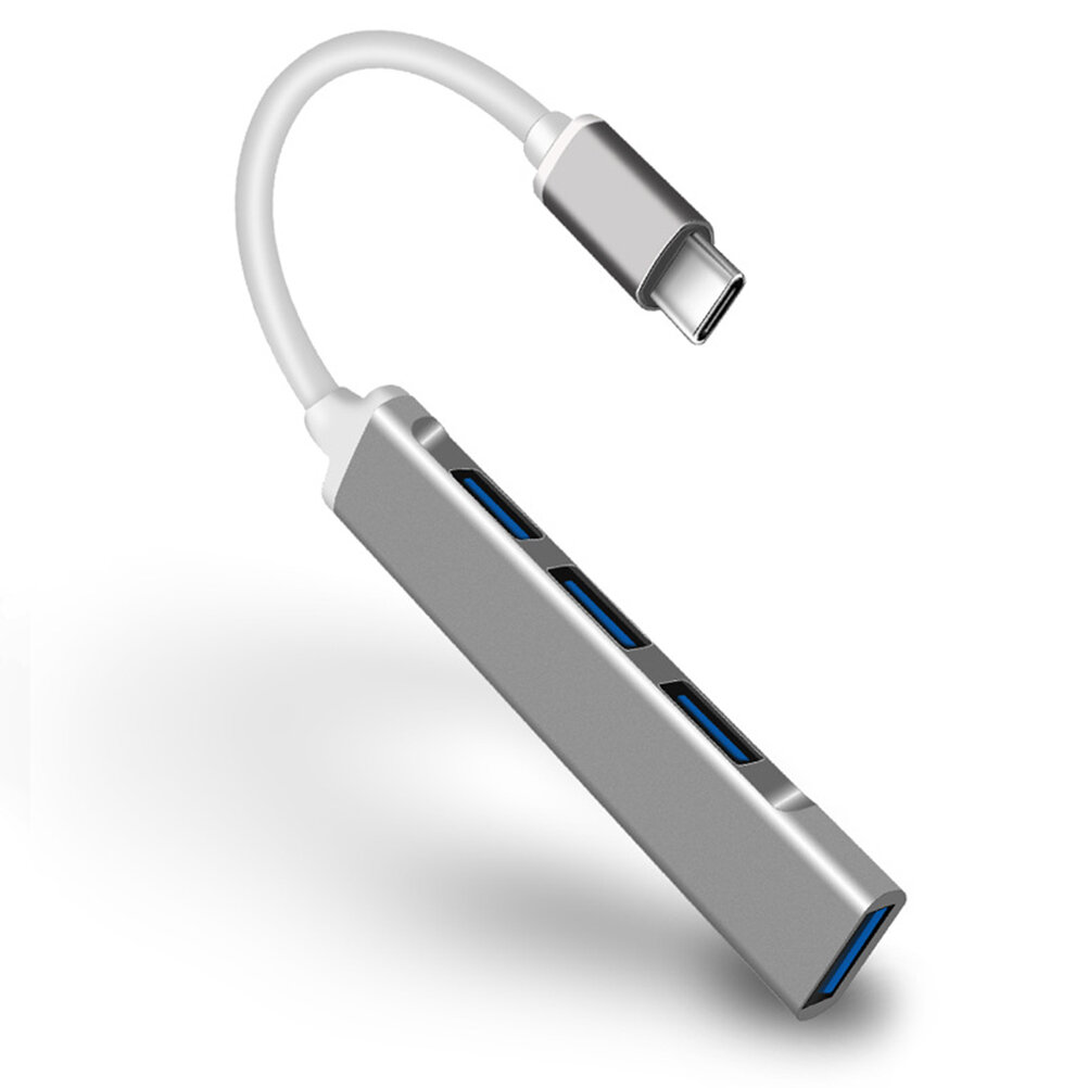 USB C Hub 4-портовый USB C Hub Многопортовый адаптер для настольных компьютеров, ПК, ноутбуков, мобильных телефонов
