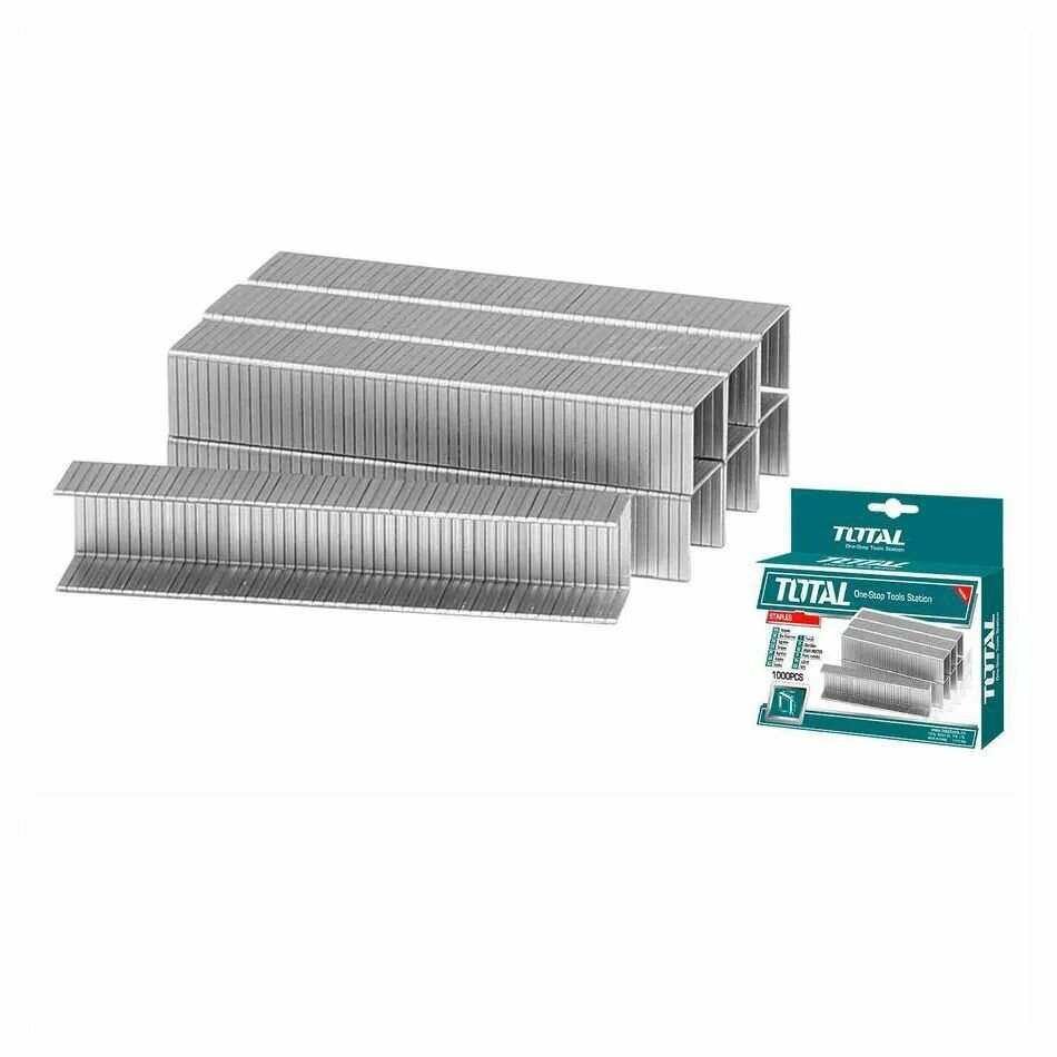 Скобы TOTAL THT39121, тип 53, длина 12,0 мм, ширина 0,7 мм, 1000 шт.