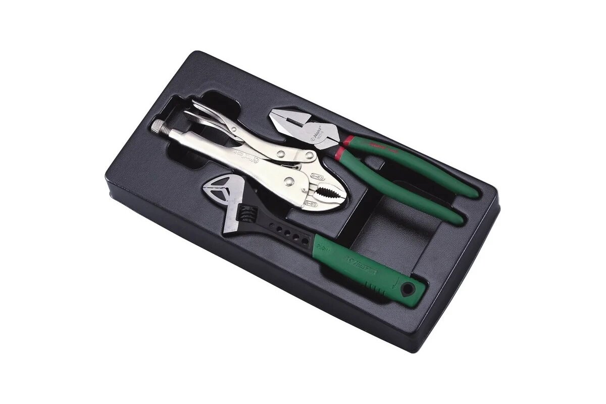 Hans Набор губцевого инструмента в ложементе (разводной ключ, пассатижи усиленные, струбцина) TT-23